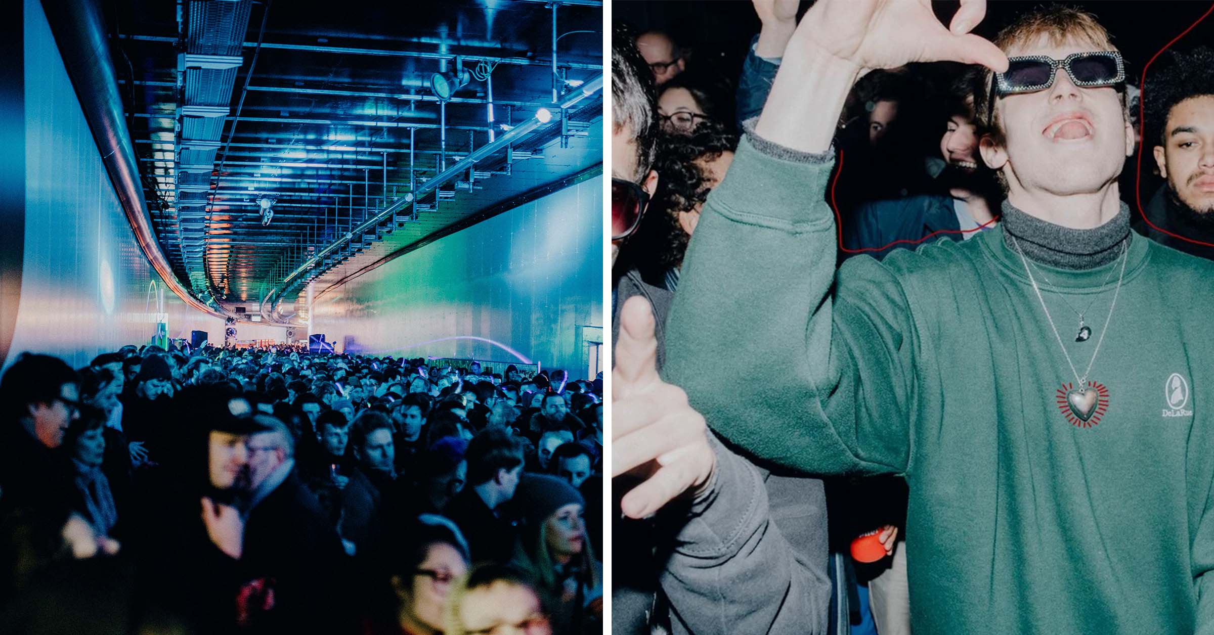 Photos de la rave dans le tunnel Porte de Hal où tout le monde voulait ...