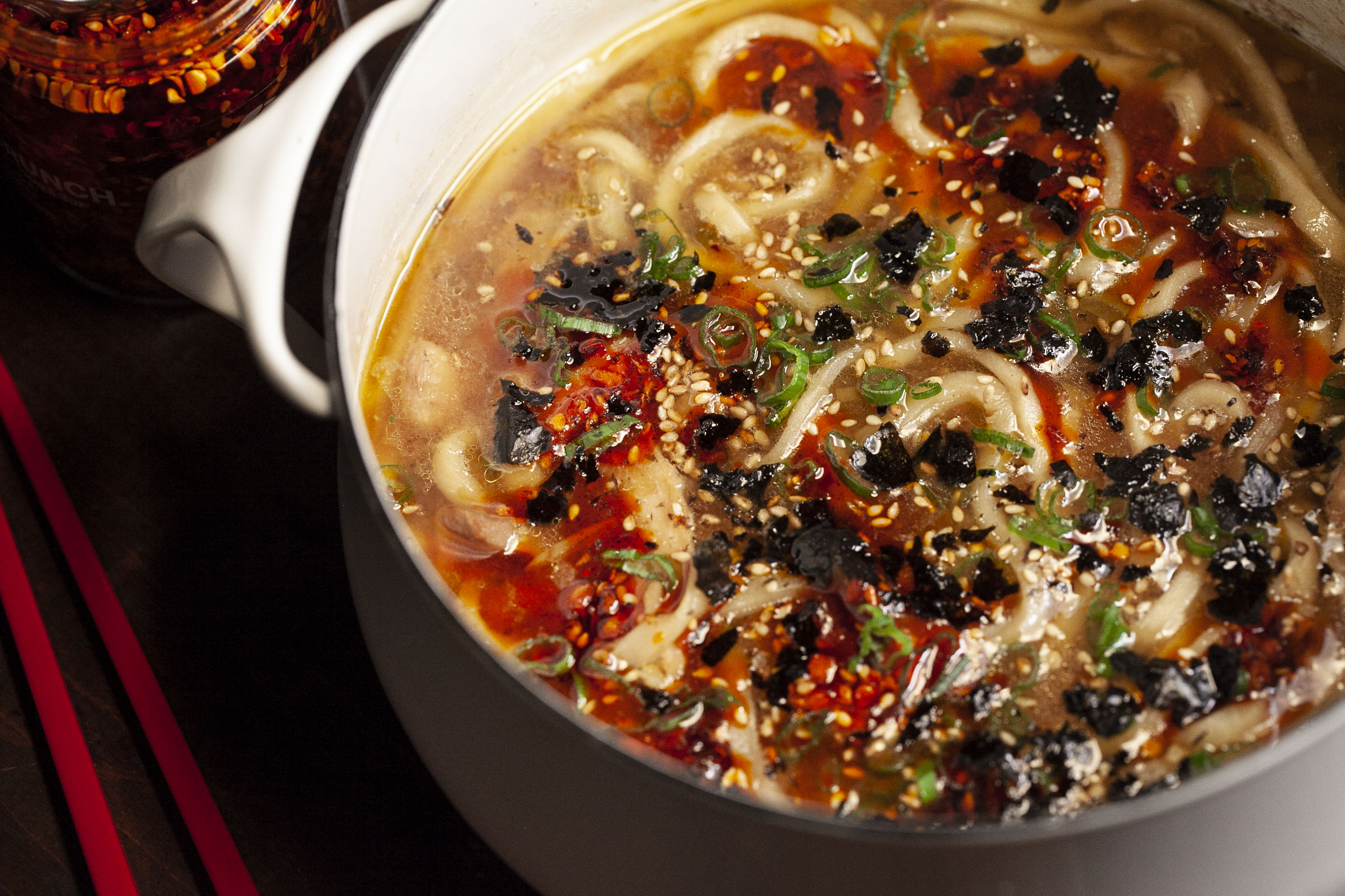 Kalguksu Doenjang Chicken Soup With Korean Knife Cut Noodles Recipe